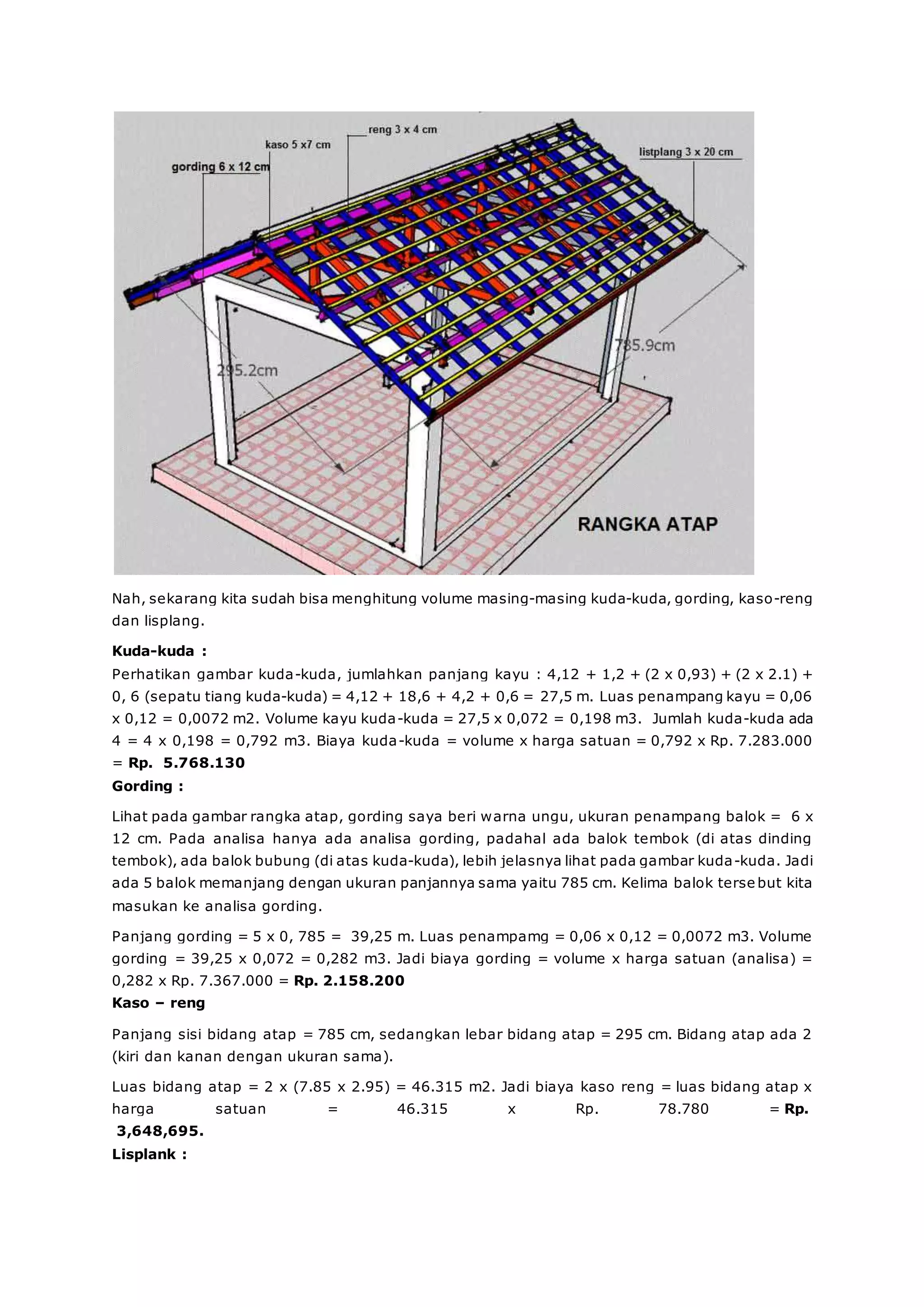 Menghitung pondasi batu kali rumah sederhana type 21 | DOCX