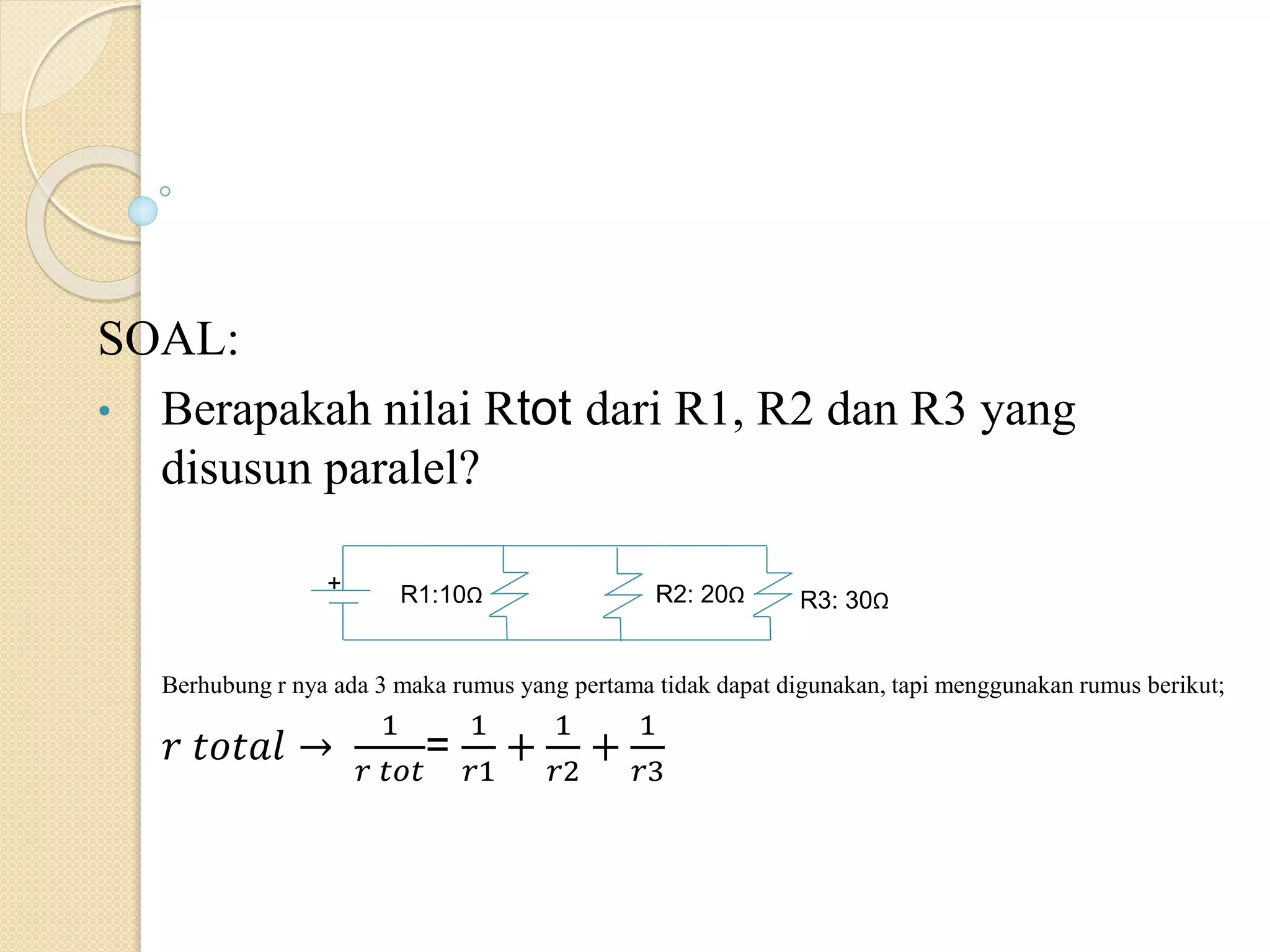 Menghitung Resistor Paralel | PPTX
