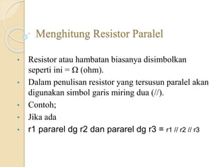 Menghitung Resistor Paralel | PPTX