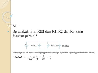 Menghitung Resistor Paralel | PPTX