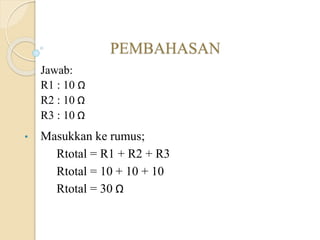 Menghitung resistor seri | PPTX