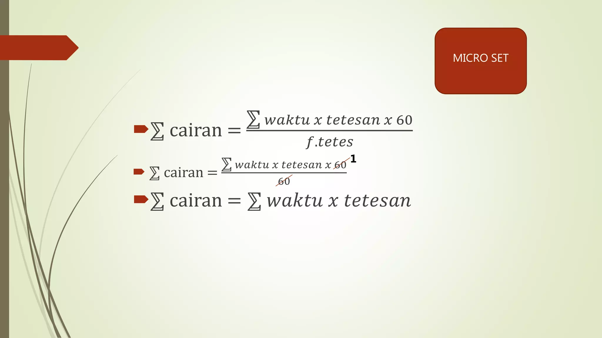 Menghitung tetesan infus ala nining | PPTX