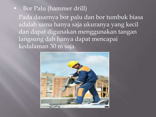 Mengidentifikasi alat alat pemboran | PPTX