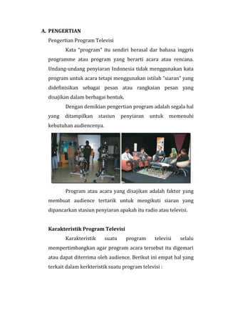 Mengidentifikasi program acara televisi | PDF