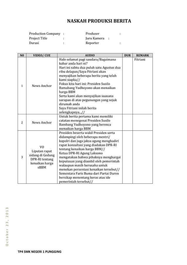 Mengidentifikasi program acara televisi | PDF