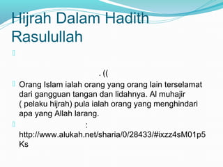 Mengimbau semangat hijrah, mengembalikan maruah umat | PPT
