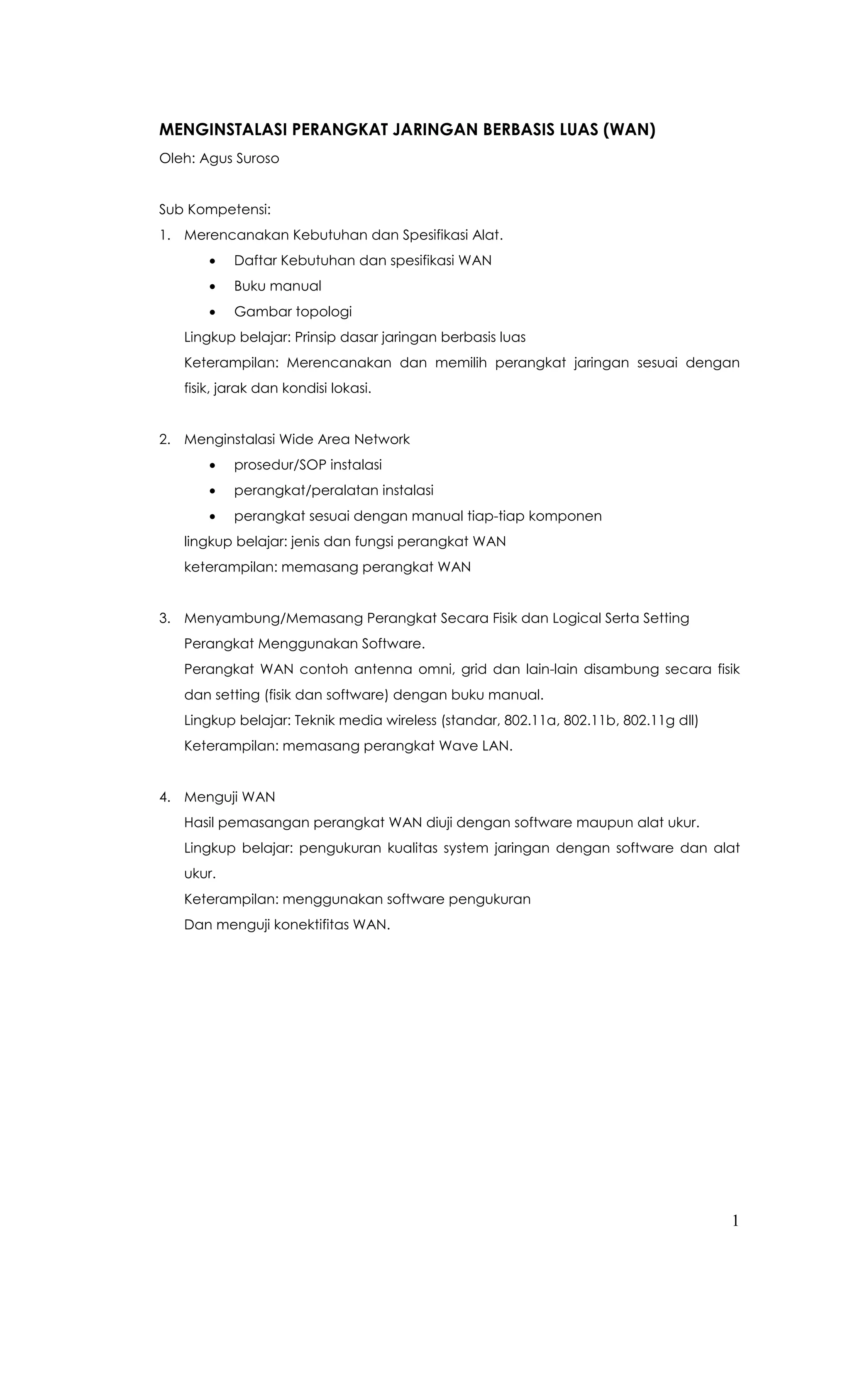 Menginstalasi perangkat-jaringan-berbasis-luas-wan | PDF
