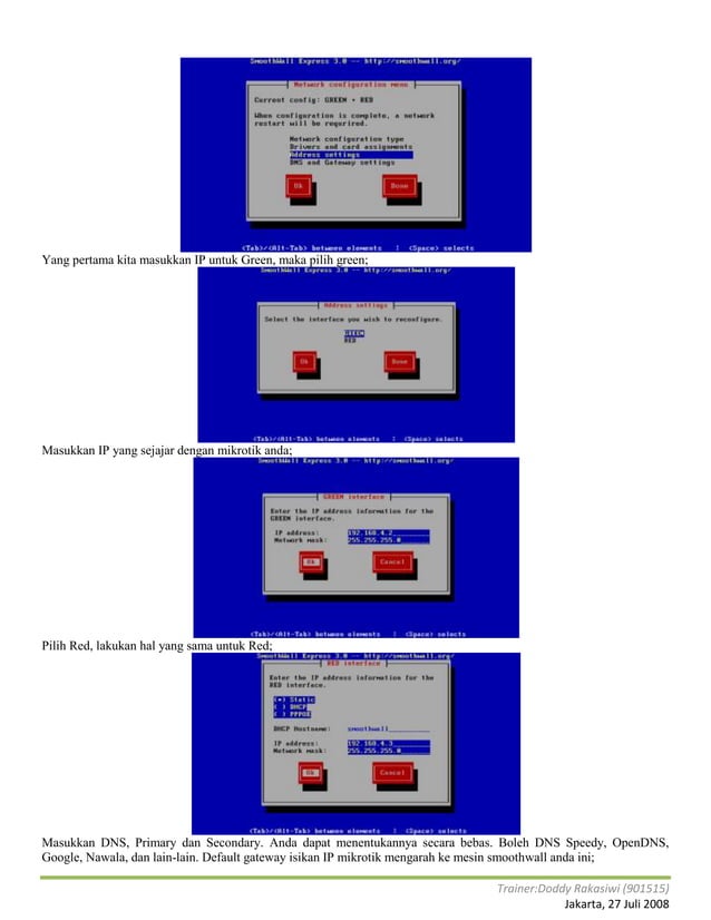 Menginstall smoothwall untuk webproxy | DOCX
