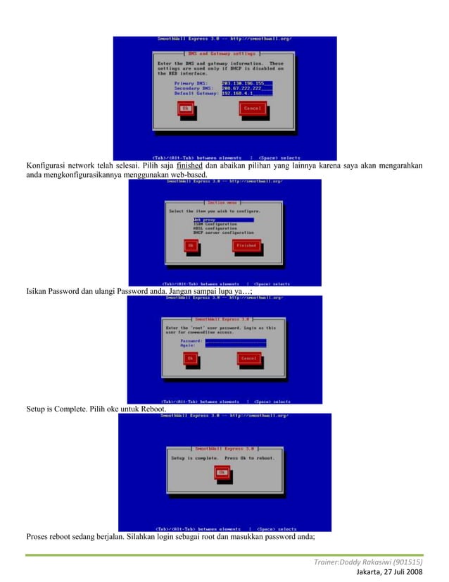 Menginstall smoothwall untuk webproxy | DOCX
