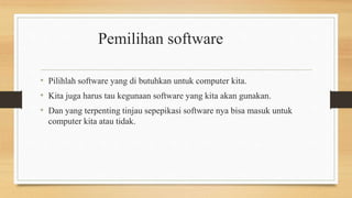 Menginstall software | PPTX