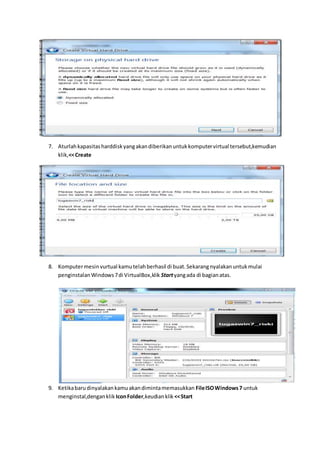 Instalasi Windows 7 Ultimate | DOCX