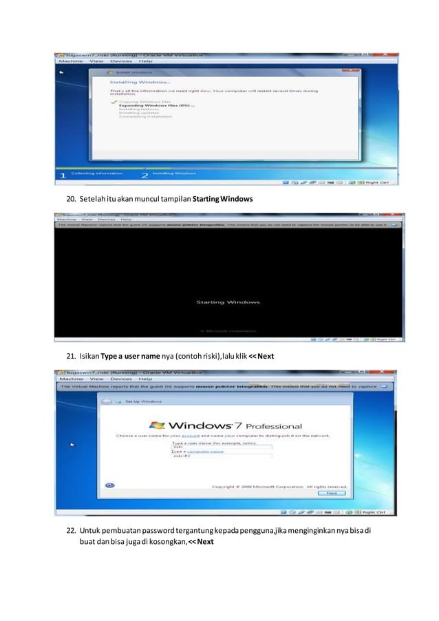 Instalasi Windows 7 Ultimate | DOCX