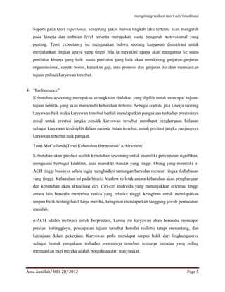 Mengintegrasikan teori | PDF