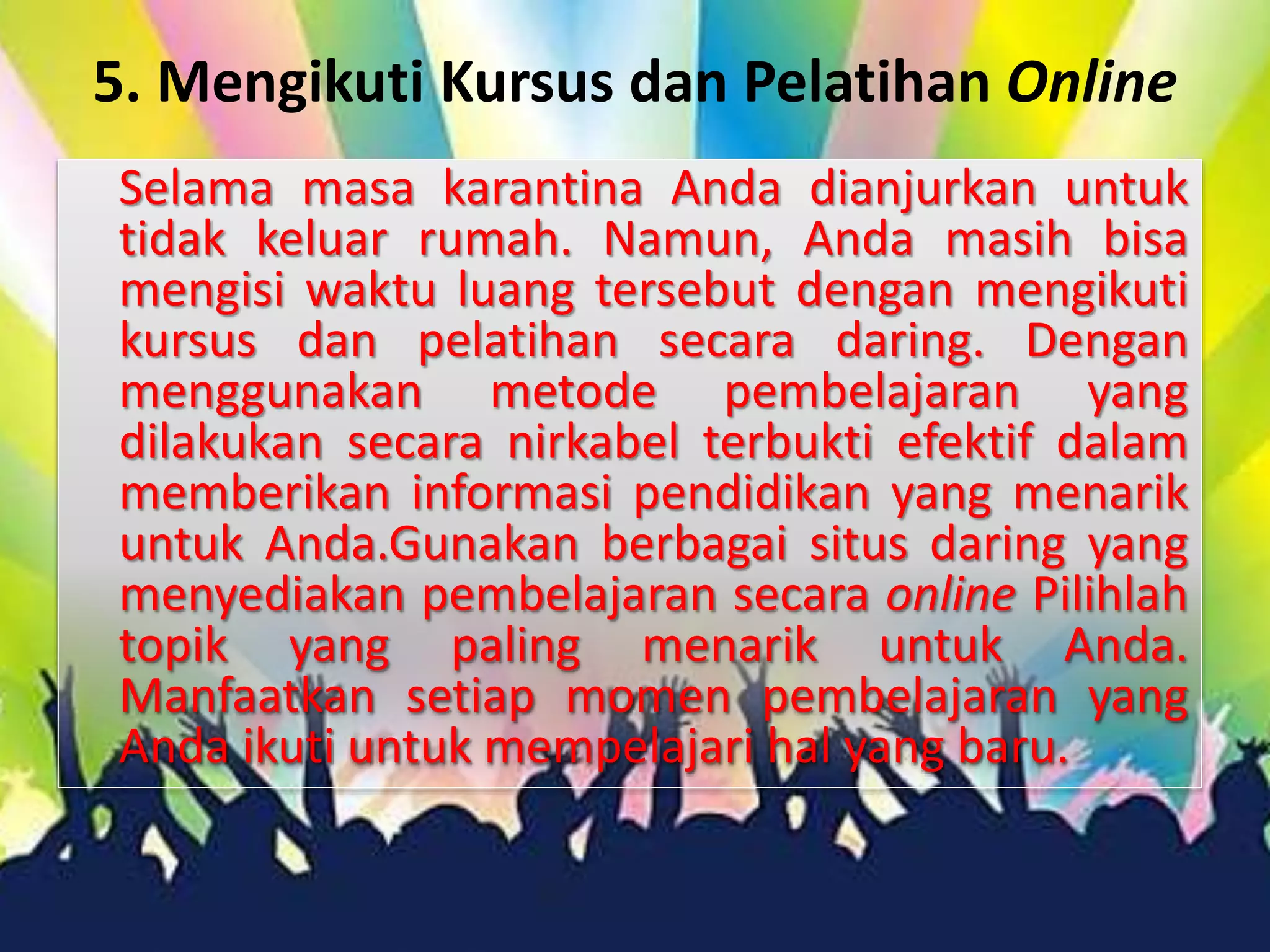 Mengisi waktu luang dengan kegiatan positif (1) | PPT