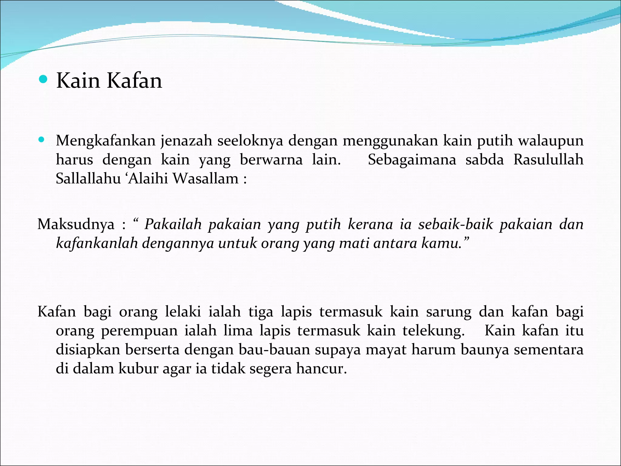Mengkafankan dan menyembahyangkan_jenazah | PPT