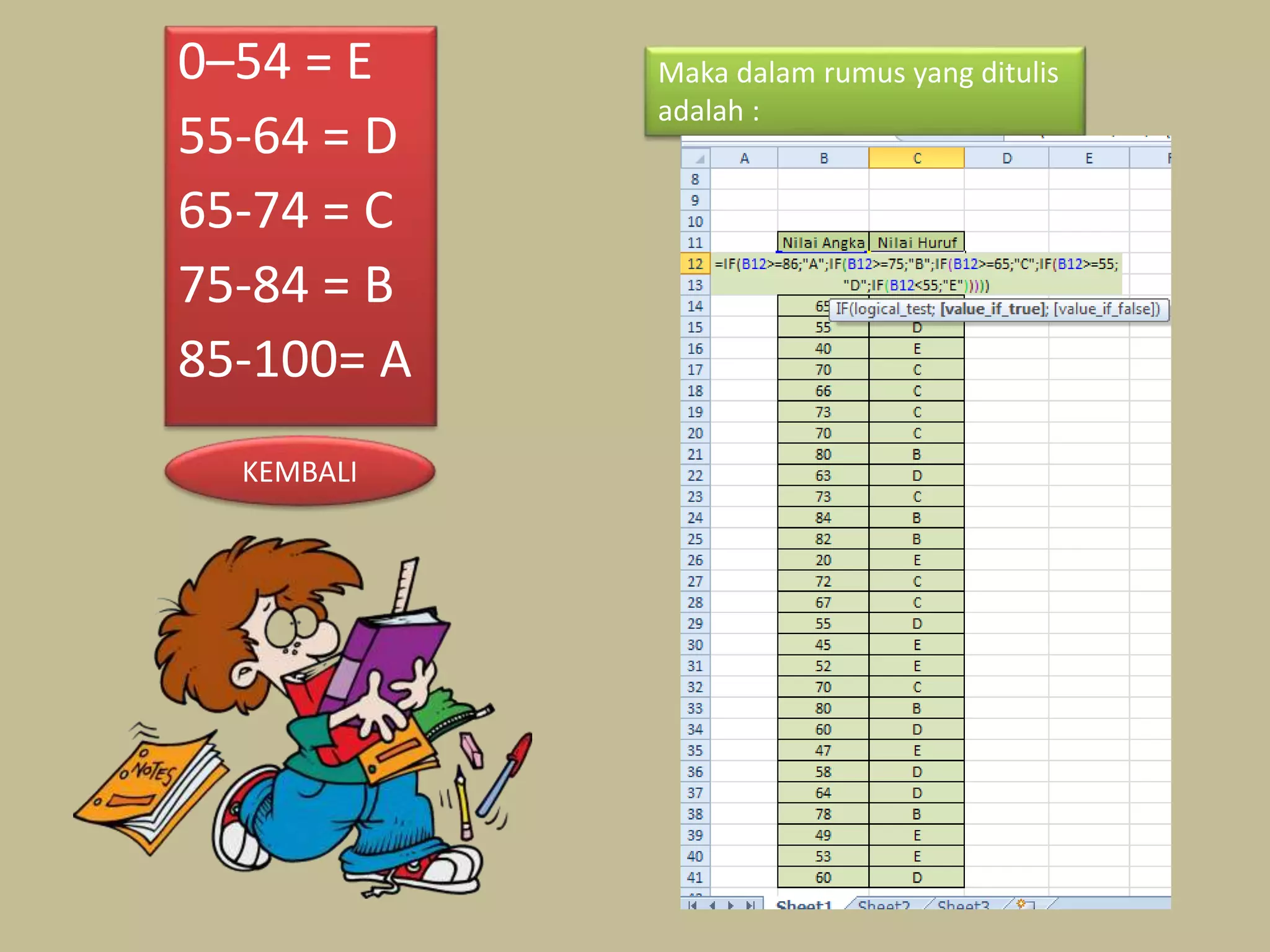 Mengolah nilai dengan MS excel | PPTX