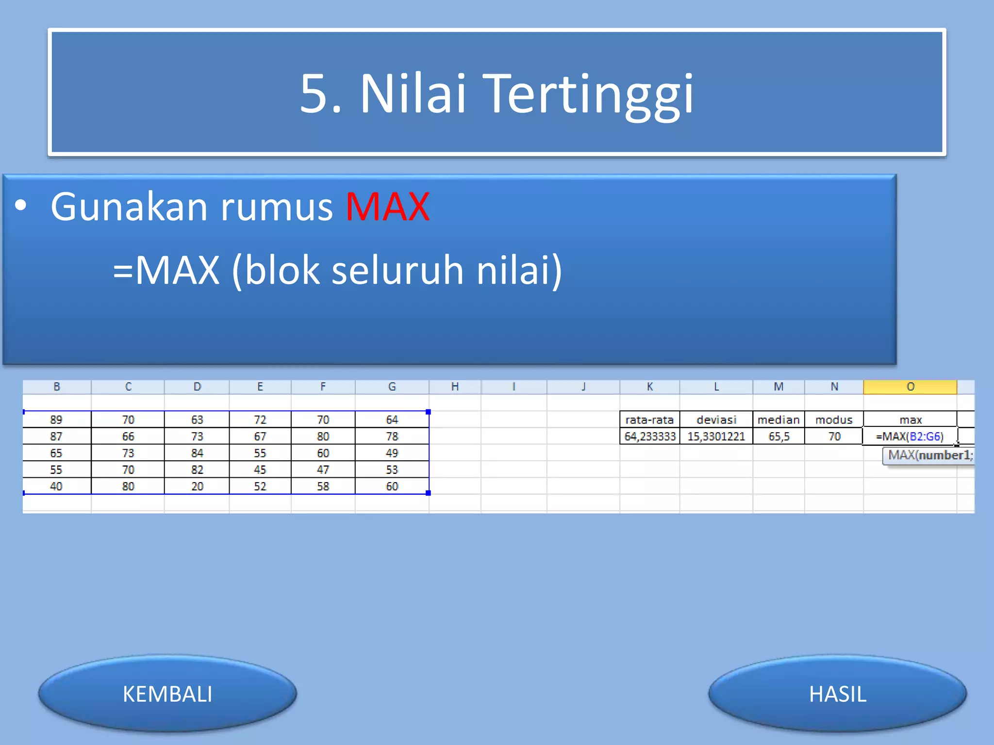 Mengolah nilai dengan MS excel | PPTX