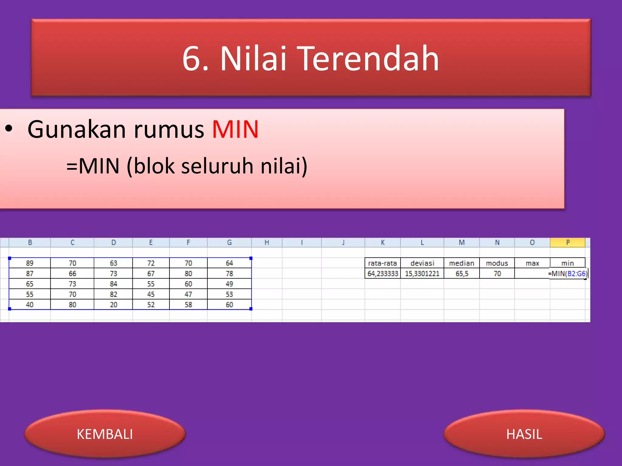 Mengolah nilai dengan MS excel | PPTX
