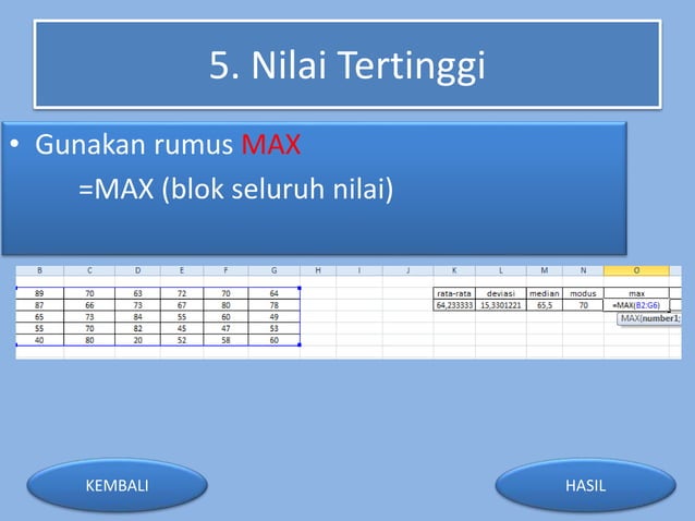 Mengolah nilai dengan MS excel | PPTX