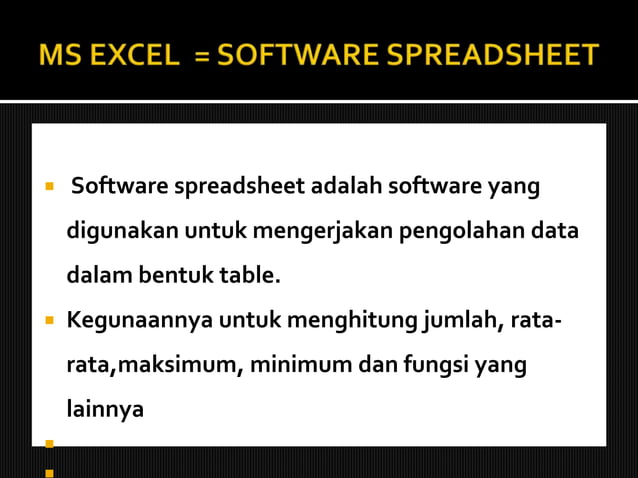 Mengoperasikan software spreadsheet | PPTX