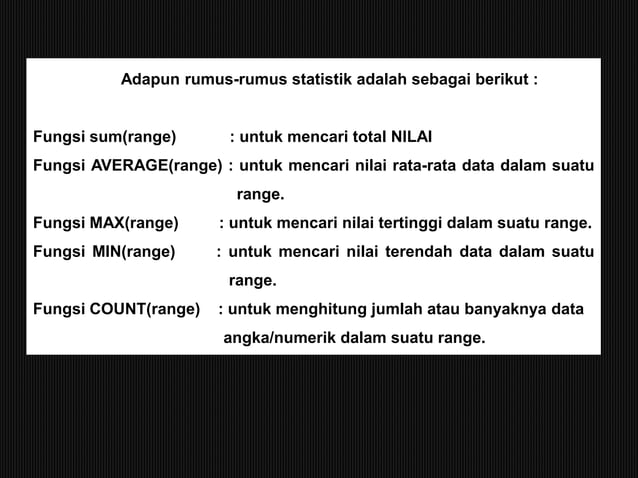 Mengoperasikan software spreadsheet | PPTX
