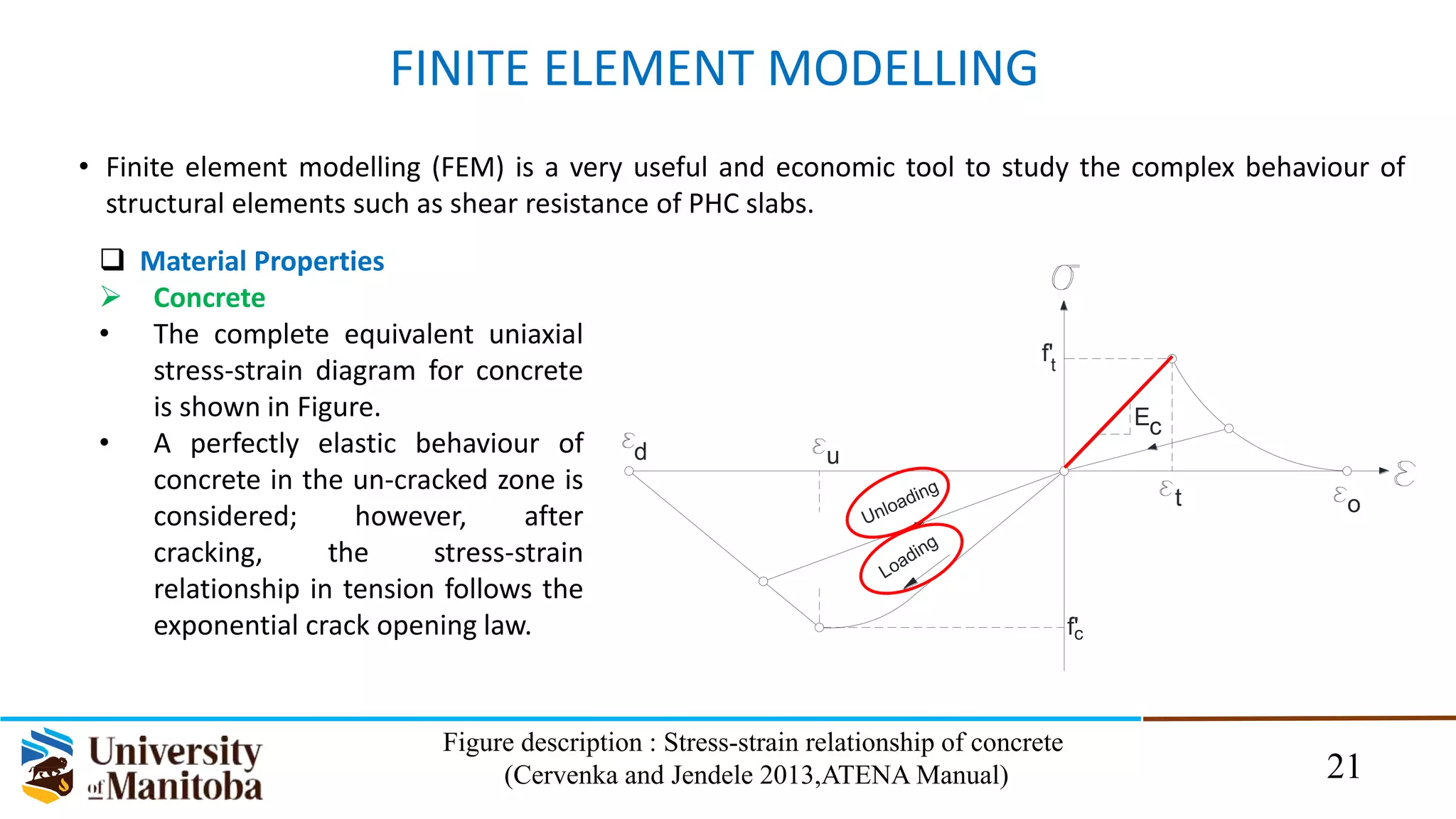 Finite Element Analysis of Precast, Prestressed Hollow core slab to evaluate shear capacity | PPTX