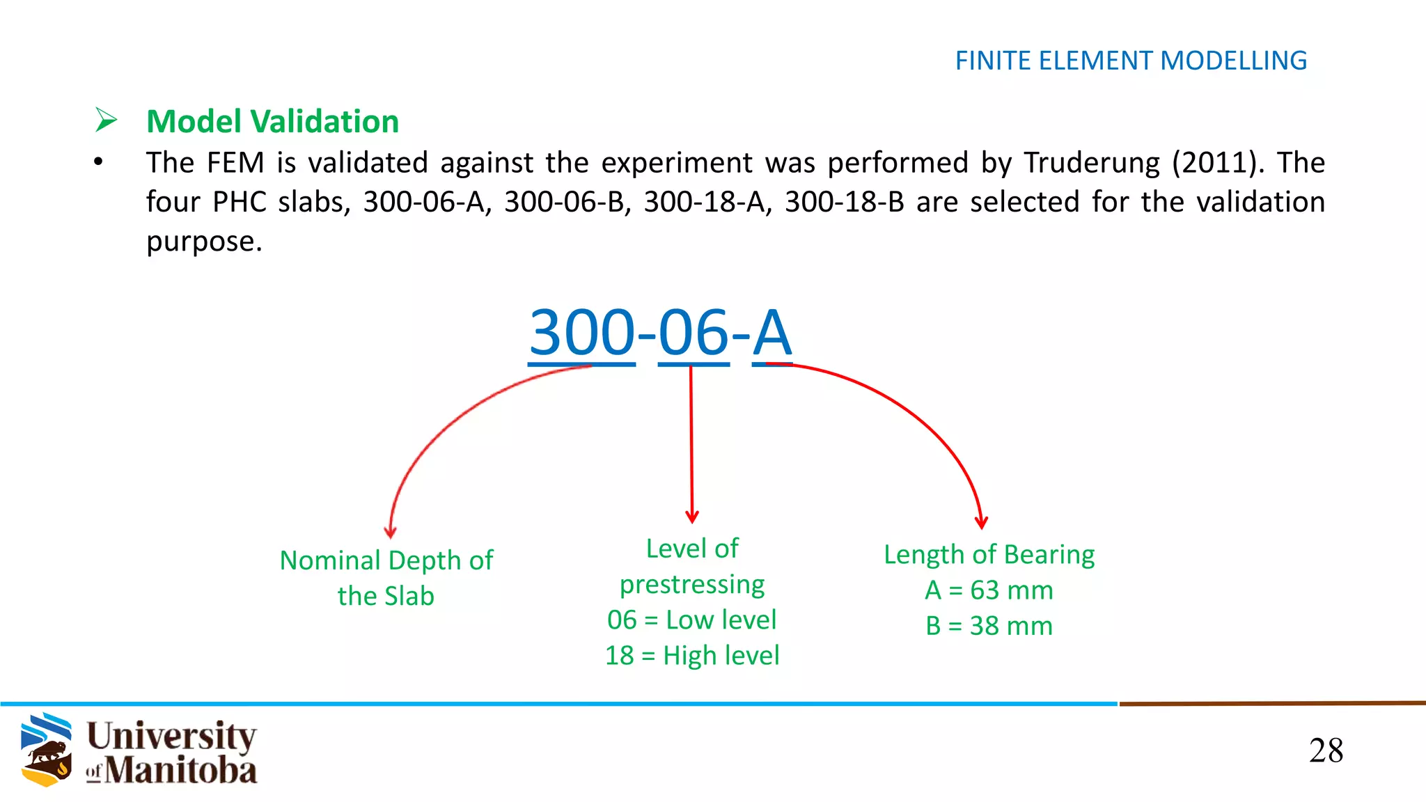 Finite Element Analysis of Precast, Prestressed Hollow core slab to evaluate shear capacity | PPTX