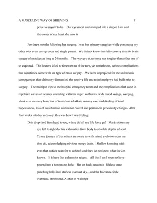 Grief Psychology: A Masculine Way of Grieving | PDF