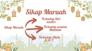 MENGUATKAN IMAN DENGAN MENJAGA “KEHORMATAN”, IKHLAS, “MALU”, DAN ZUHUD.pptx