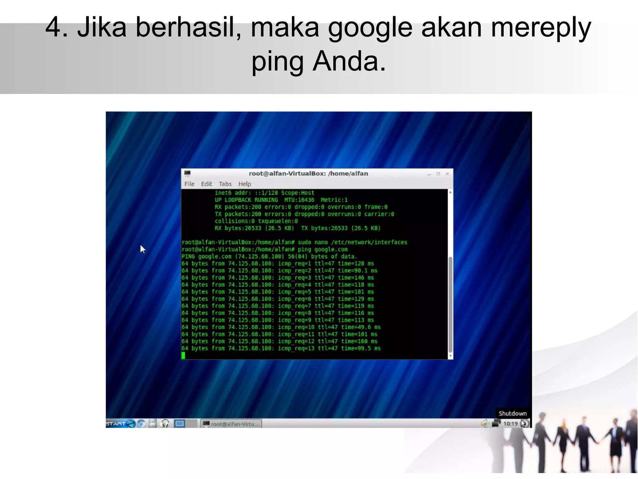 Mengubah ip dhcp ke static | PPT