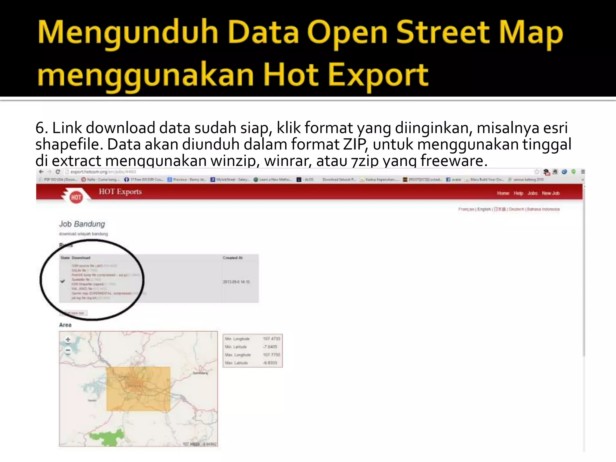 Mengunduh data spasial open street map format shapefile | PPT