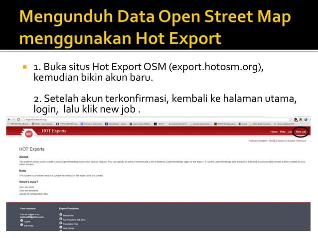 Mengunduh data spasial open street map format shapefile | PPT