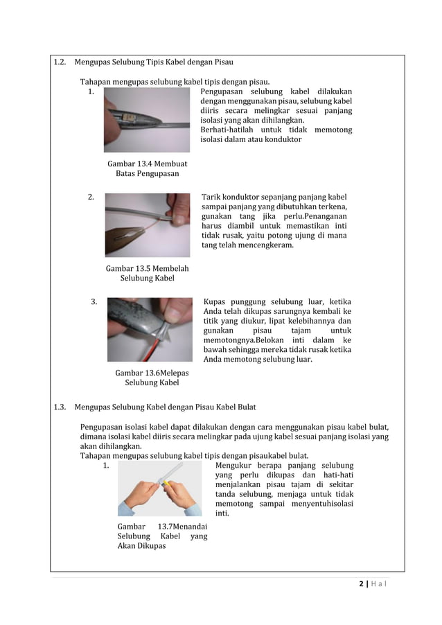 Mengupas kabel | PDF