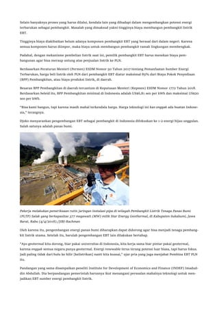 Mengurangi tantangan pembangkit hijau di indonesia | PDF