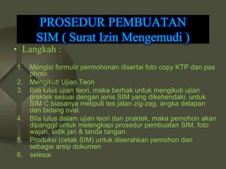 PROSEDURE PEMBUATAN SIM | PPTX
