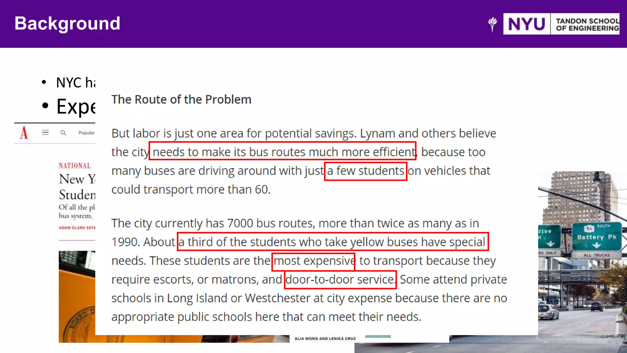 School Bus Mixed Class Routing Ppt