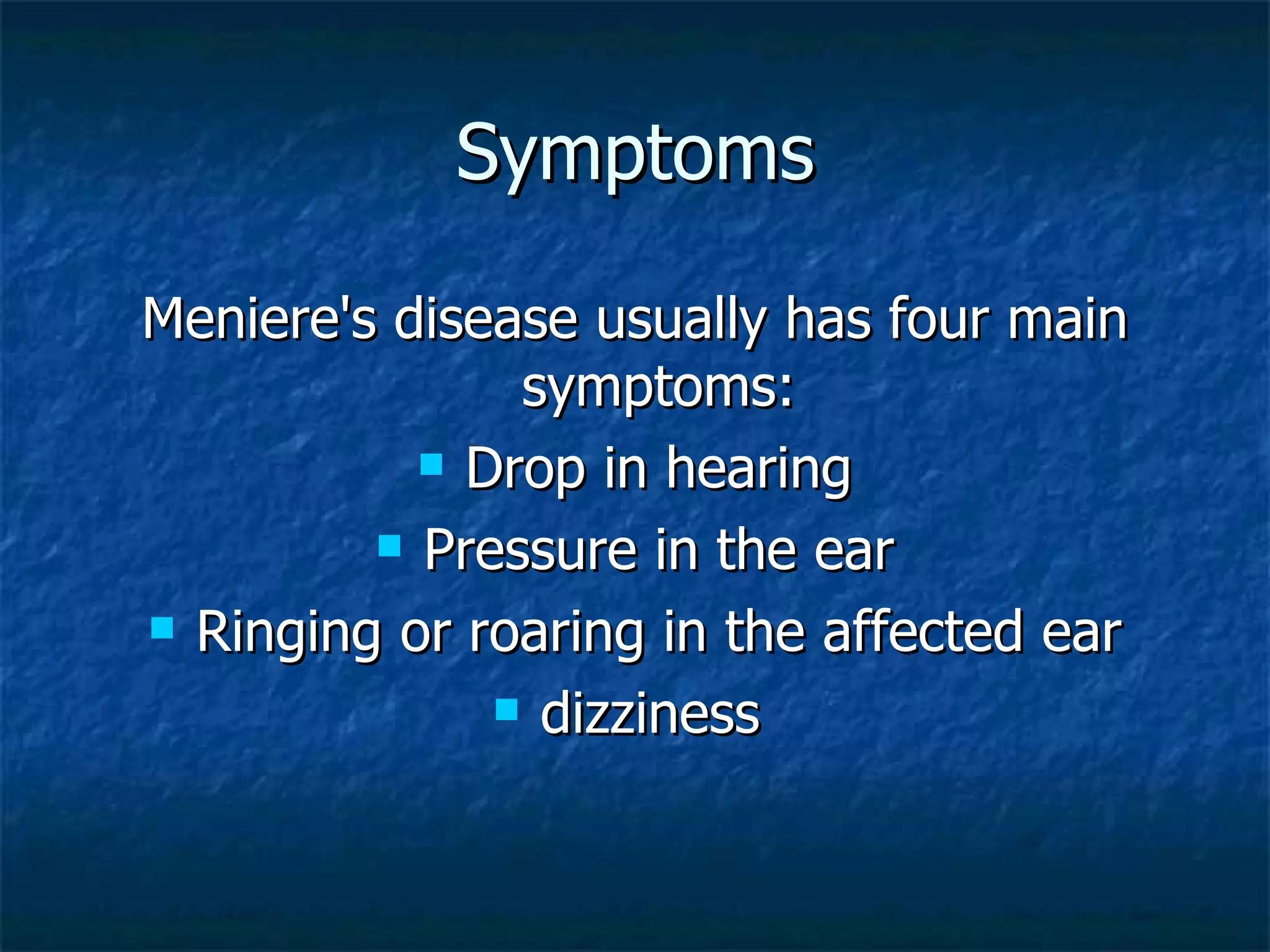 Meniere’s disease | PPT