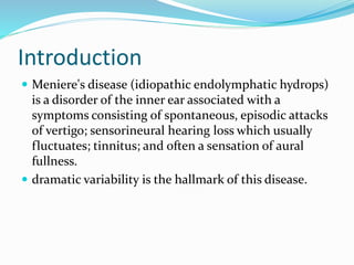 Meniere’s disease | PPT