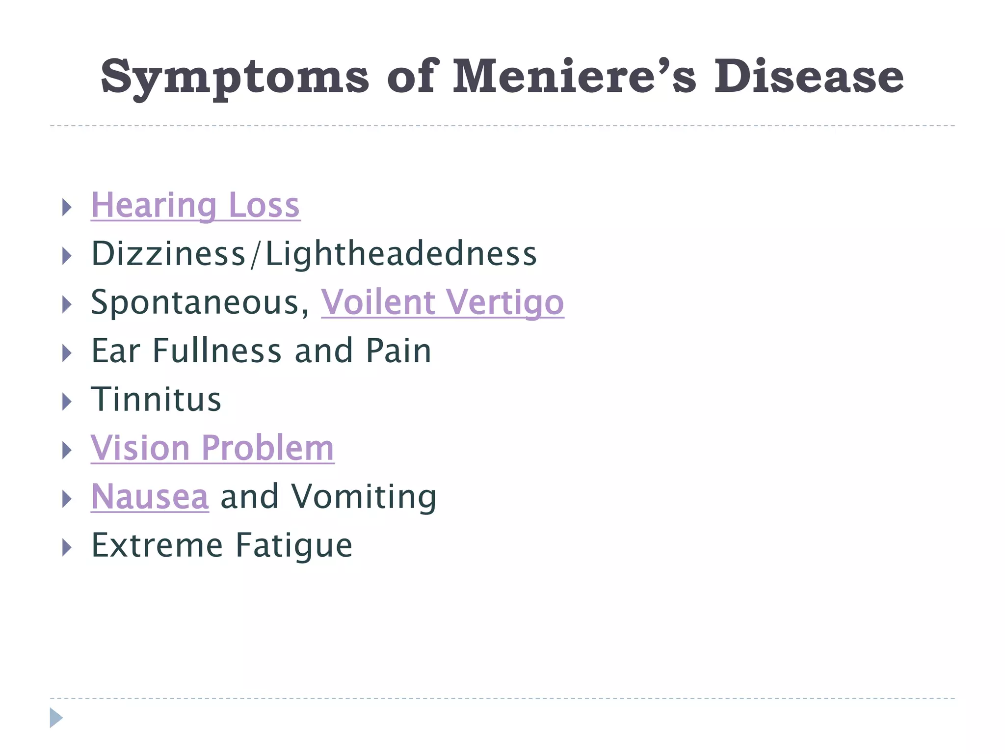 Meniere's disease | PPTX
