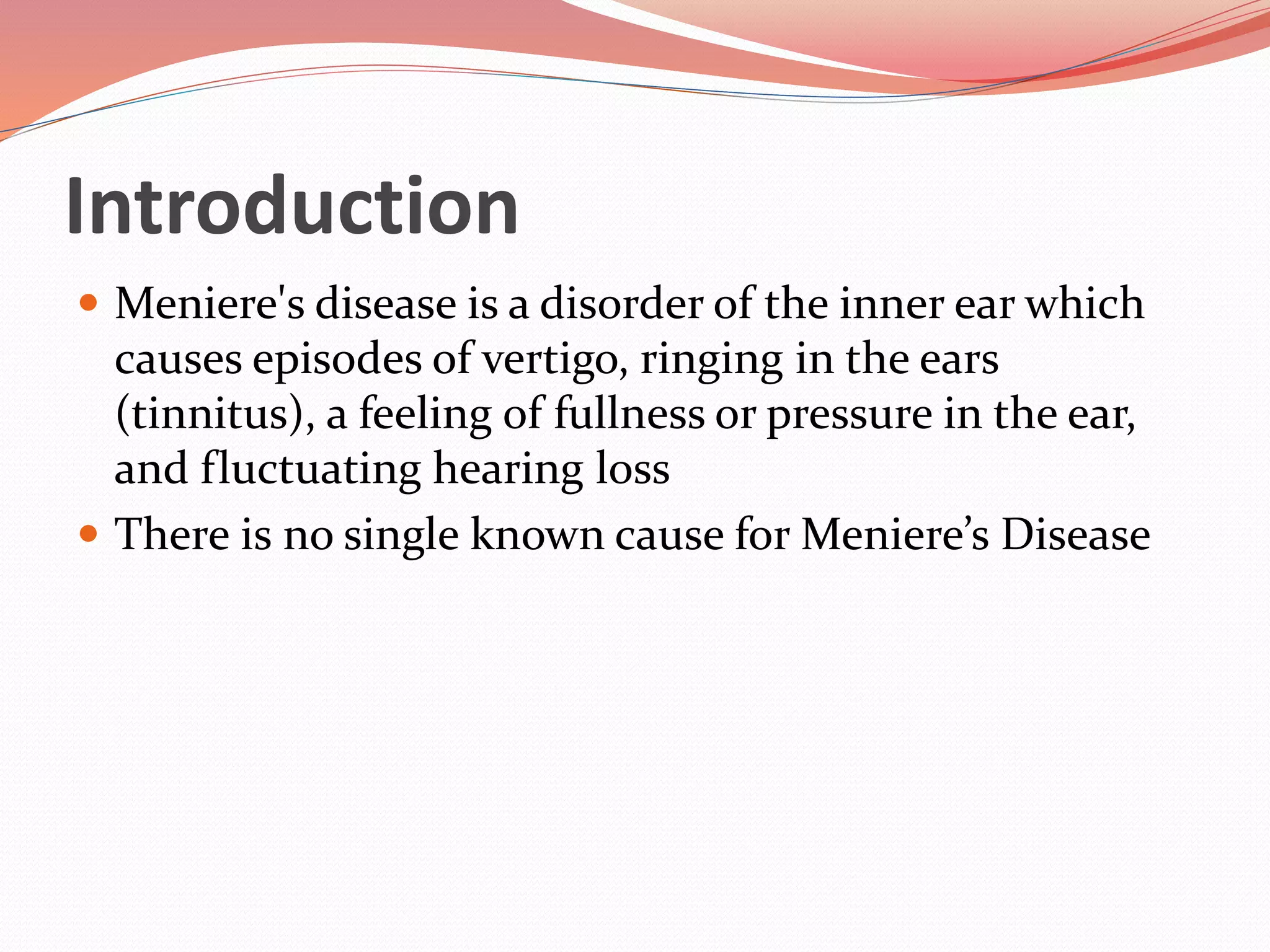 Meniere’s disease | PPTX