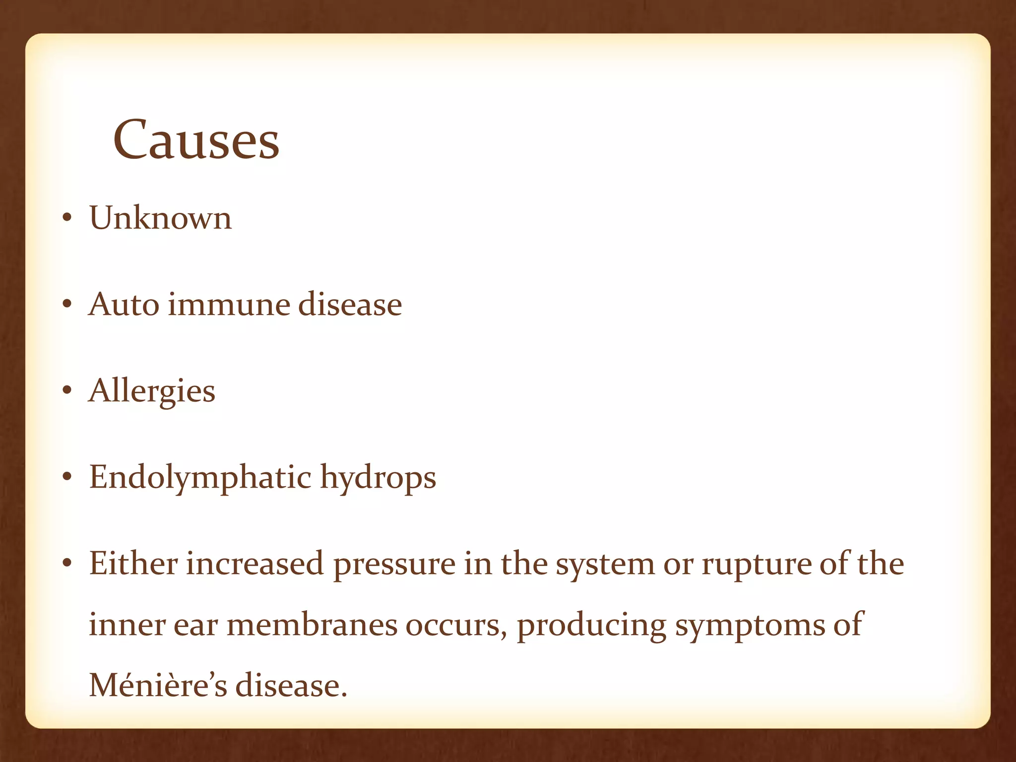 Meniere's disease | PPTX