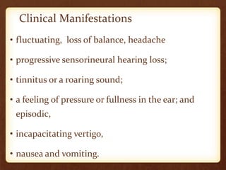 Meniere's disease | PPTX