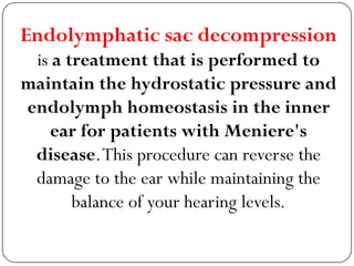 MENIERES DISEASE. | PDF