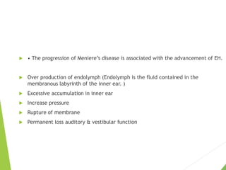 Meniere's disease.pptx .. | PPTX