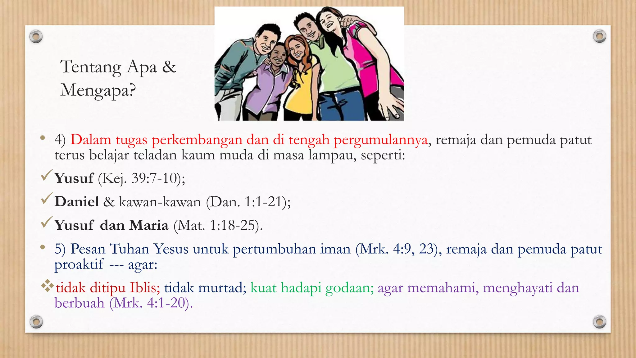 Bible Talks: Cara Praktis Menikmati Isi Alkitab untuk Remaja/Pemuda | PPT