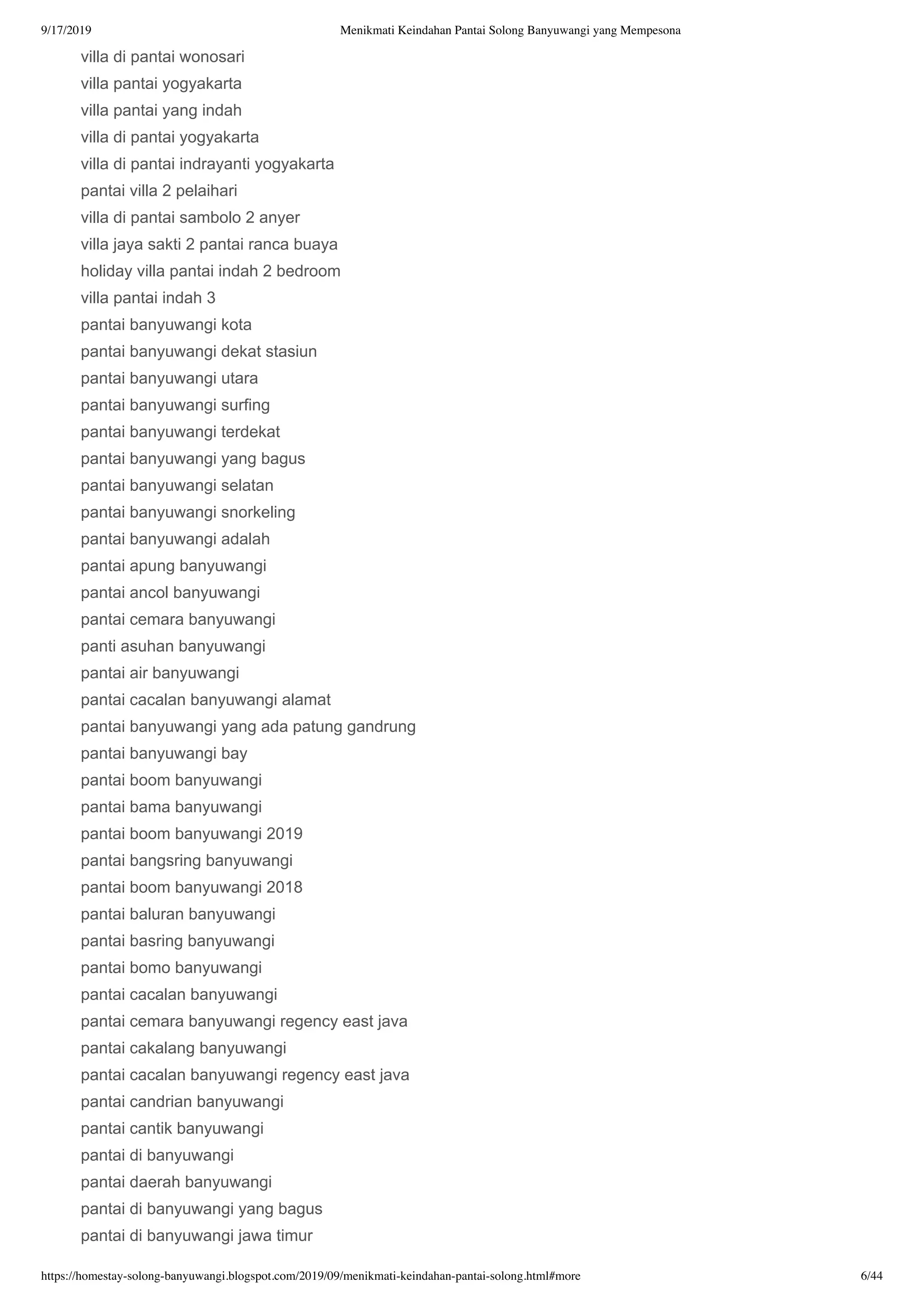 Menikmati keindahan pantai solong banyuwangi yang mempesona | PDF