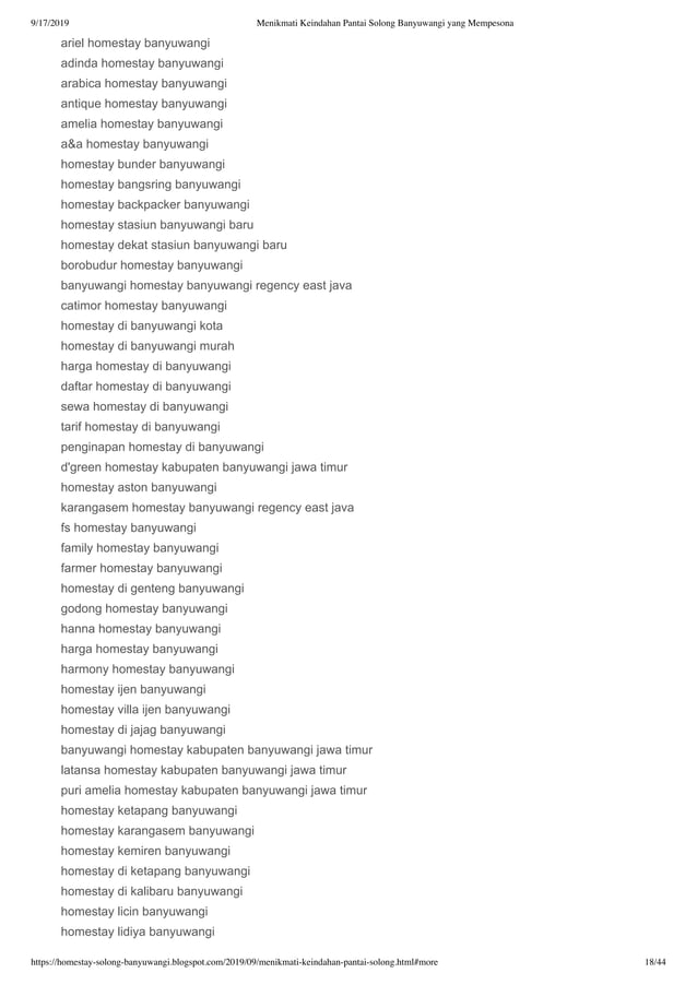 Menikmati keindahan pantai solong banyuwangi yang mempesona | PDF