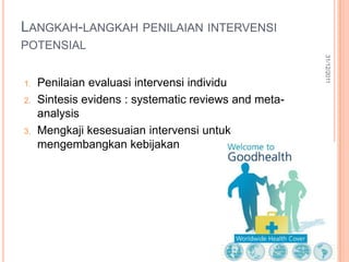 Menilai metode intervensi potensial | PPTX