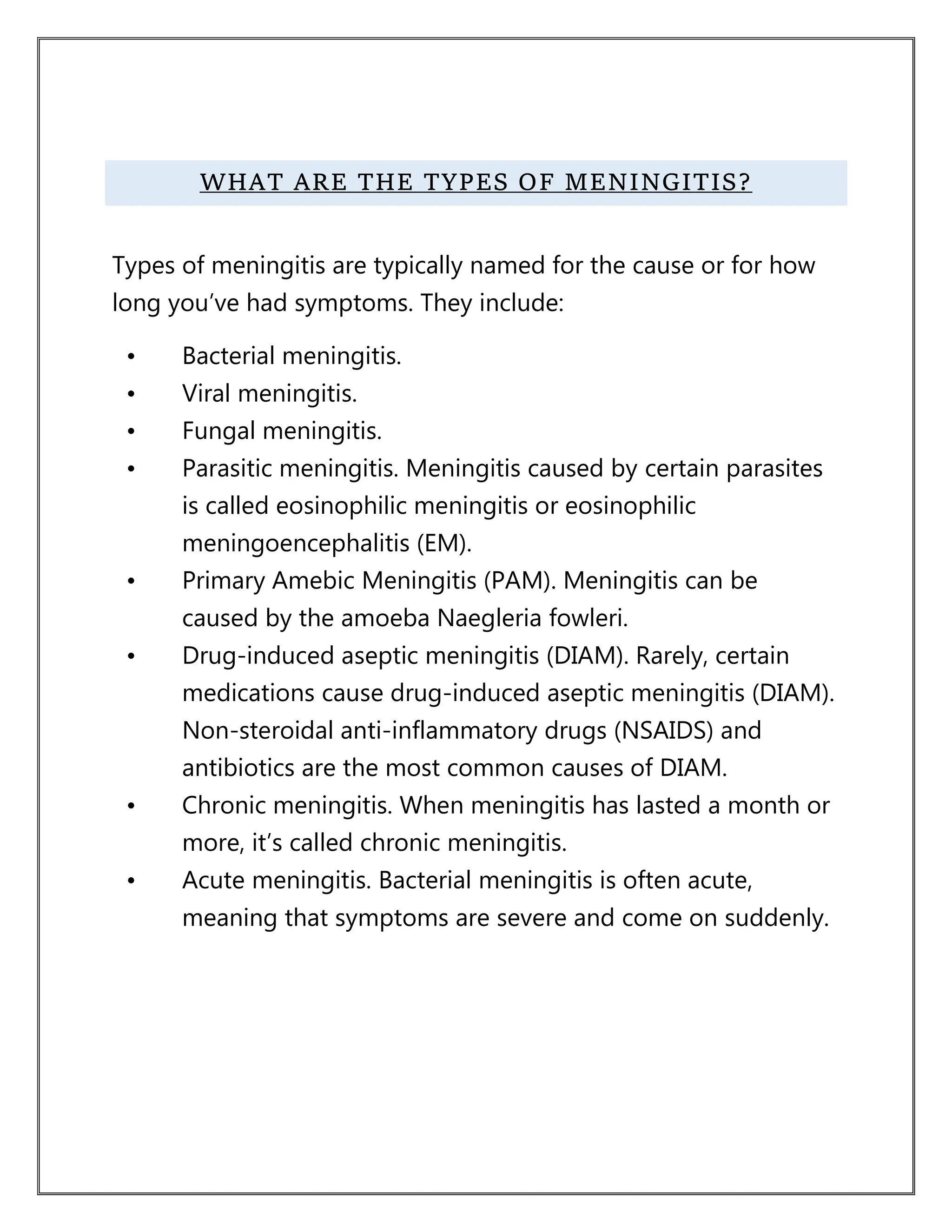 meningitis- class 12-biology investigatory project | DOCX