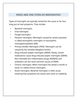 meningitis- class 12-biology investigatory project | DOCX